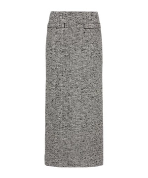 Oscar De La Renta Cotton-blend Bouclé Pencil Skirt - Gray