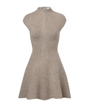Magda Butrym Cashmere-blend Minidress - Beige