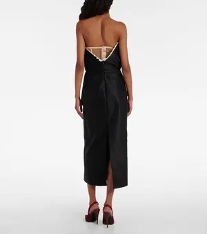 Magda Butrym Off-the-shoulder Midi Dress With Open Back