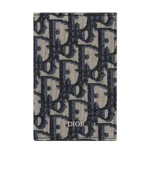 Dior Vertical Bifold Card Holder - Black