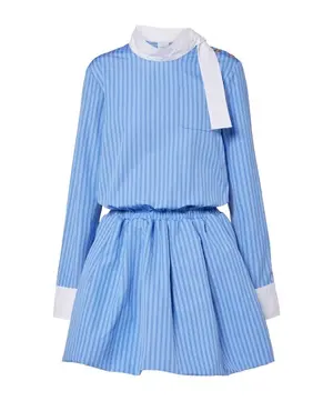 PATOU Striped Mini Dress - Blue