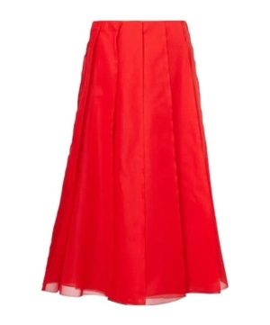 Altuzarra Silk Organza Midi Skirt - Red