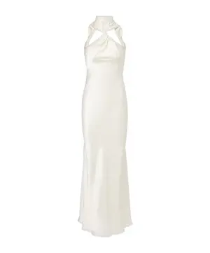 Attico Satin Dress - White