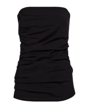 Proenza Schouler Lena Strapless Cotton-blend Top - Black