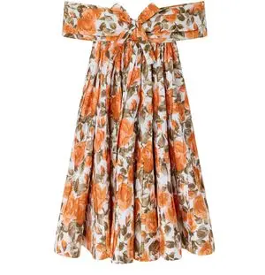 Chloé Off-the-shoulder Floral Print Mini Babydoll Dress - Multicolor