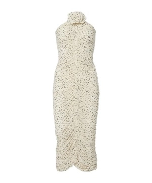 Magda Butrym Floral Applique Dress - Beige