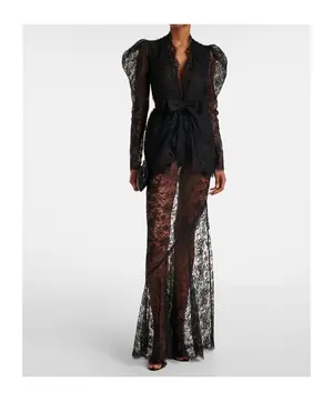 Alessandra Rich Lace Maxi Gown