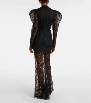 Alessandra Rich Lace Maxi Gown