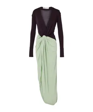 Victoria Beckham Long-sleeved Dress - Black