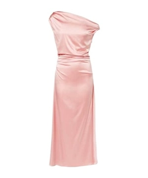 Staud Elyse Silk-blend Midi Dress