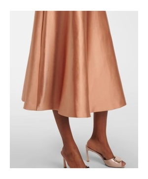 Carolina Herrera Satin Midi Skirt