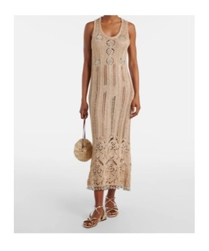 Rabanne Crochet Embellished Midi Dress