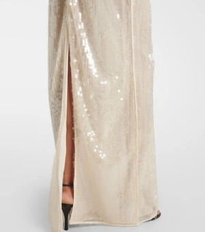 Stella McCartney Sheer Sequined Maxi Dress