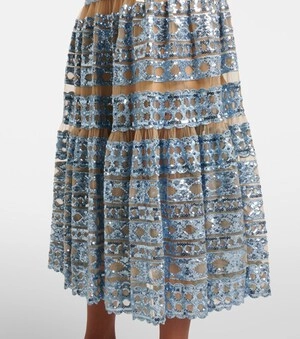 Elie Saab Embroidered Tulle Maxi Dress