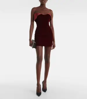 MUGLER Sweetheart Neckline Sleeveless Mini Dress