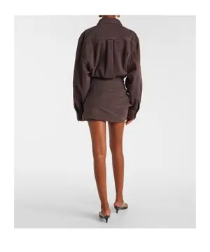 Magda Butrym Floral-appliqué Denim Miniskirt