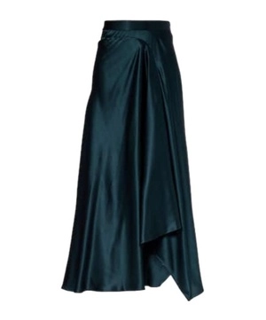 ROKSANDA Asha Asymmetric Silk Satin Maxi Skirt - Black