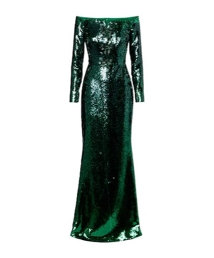 Elie Saab Sequined Off-shoulder Gown - Black