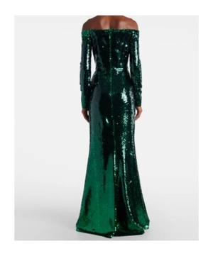 Elie Saab Sequined Off-shoulder Gown