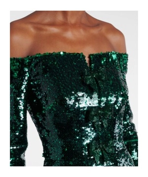 Elie Saab Sequined Off-shoulder Gown
