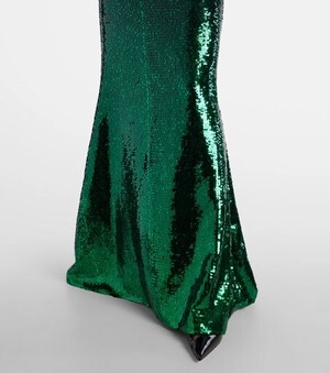 Elie Saab Sequined Off-shoulder Gown