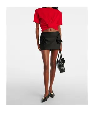 Magda Butrym Floral Appliqué Midi Skirt