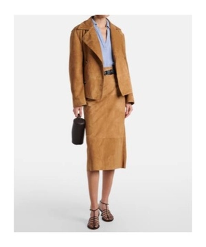 Proenza Schouler Leather Midi Skirt - Brown