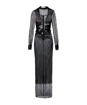 Christopher Esber Venus Sheer Lace Gown - Black
