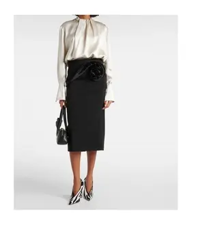 Magda Butrym Floral-applique Midi Skirt