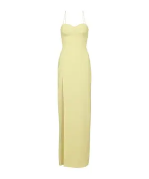 David Koma Side-slit Corset Gown - Yellow