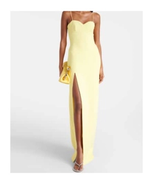 David Koma Side-slit Corset Gown