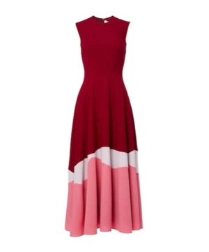 ROKSANDA Gradient Color-blocked Cocktail Dress