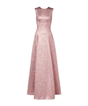 EMILIA WICKSTEAD Nodin Open-back Cloque Gown - Pink