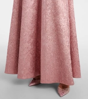 EMILIA WICKSTEAD Nodin Open-back Cloque Gown