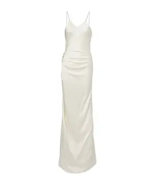 Victoria Beckham V-neck Open Back Maxi Dress - White