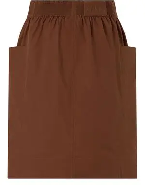 Chloé Midi Skirt With Tie Detail - Brown