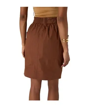 Chloé Midi Skirt With Tie Detail - Brown