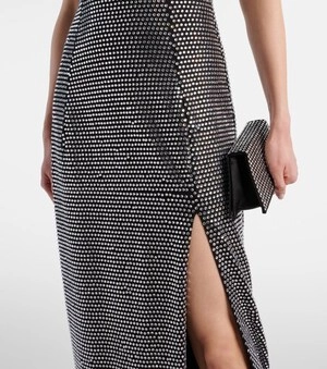 AREA Embellished Halterneck Gown