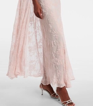 RODARTE Caped Velvet Devoré Gown