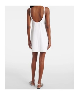 AREA Embellished Floral-appliqué Minidress