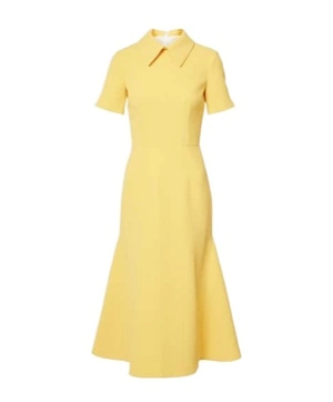 EMILIA WICKSTEAD Iman Crepe Cocktail Dress - Yellow