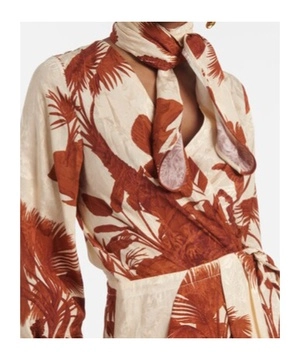 Johanna Ortiz Unmooring" Tie-neck Printed Maxi Dress