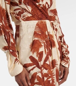 Johanna Ortiz Unmooring" Tie-neck Printed Maxi Dress