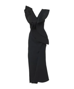 Maticevski Revive Wave Crêpe Gown - Black