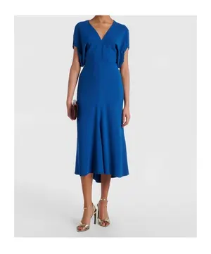 Victoria Beckham Crepe Satin Midi Dress