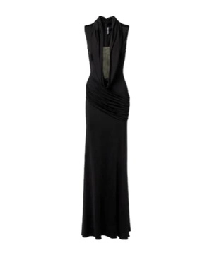 David Koma Draped Gown - Black