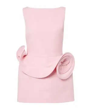 Magda Butrym Floral-applique Open-back Minidress - Pink