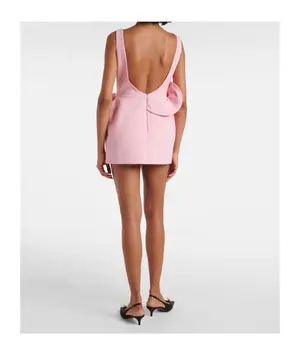 Magda Butrym Floral-applique Open-back Minidress