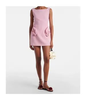 Magda Butrym Floral-appliqué Wool-blend Minidress