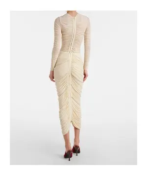 Magda Butrym Floral-appliqué Ruched Midi Skirt